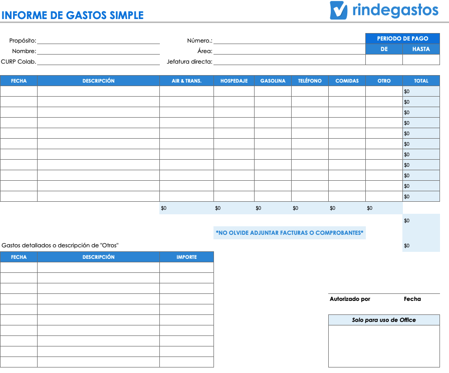 Blog Rindegastos Descarga Gratis: 6 Plantillas de Excel para el control de gastos